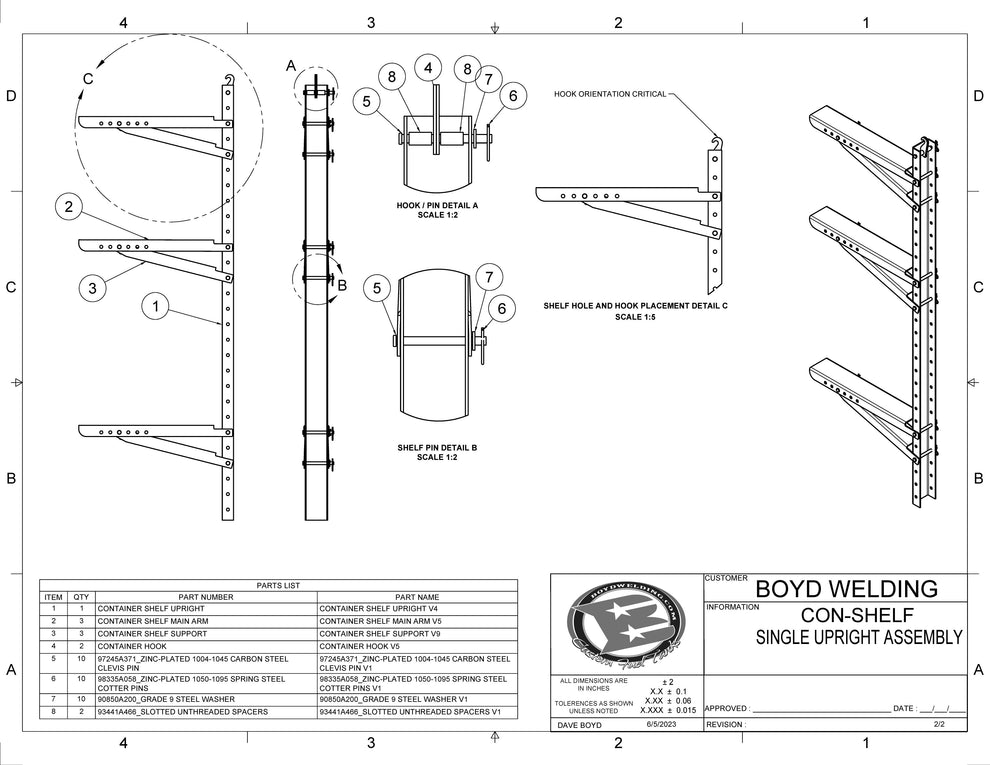 Shipping Container Shelf Bar Rack – Boyd Welding LLC