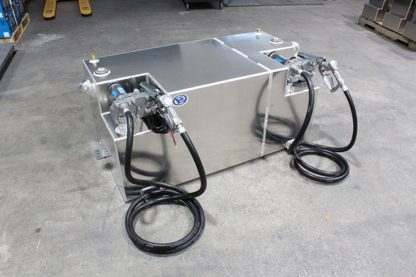 70/30 100 Gallon Aluminum Split Tank 51 x 26 x 23 W/GPI Pumps Included ...